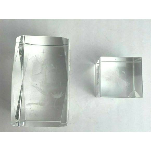 Unbranded | Accents | 3d Laser Etched Crystal Glass Cube Flying Angels ...
